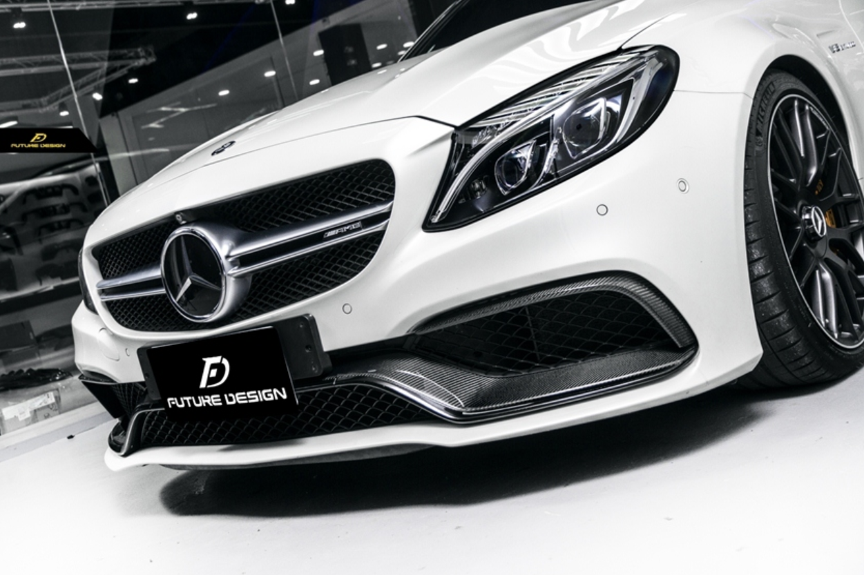 Future Design Carbon Carbon Fiber OEM Style Front Bumper Trim Lower Gr ...