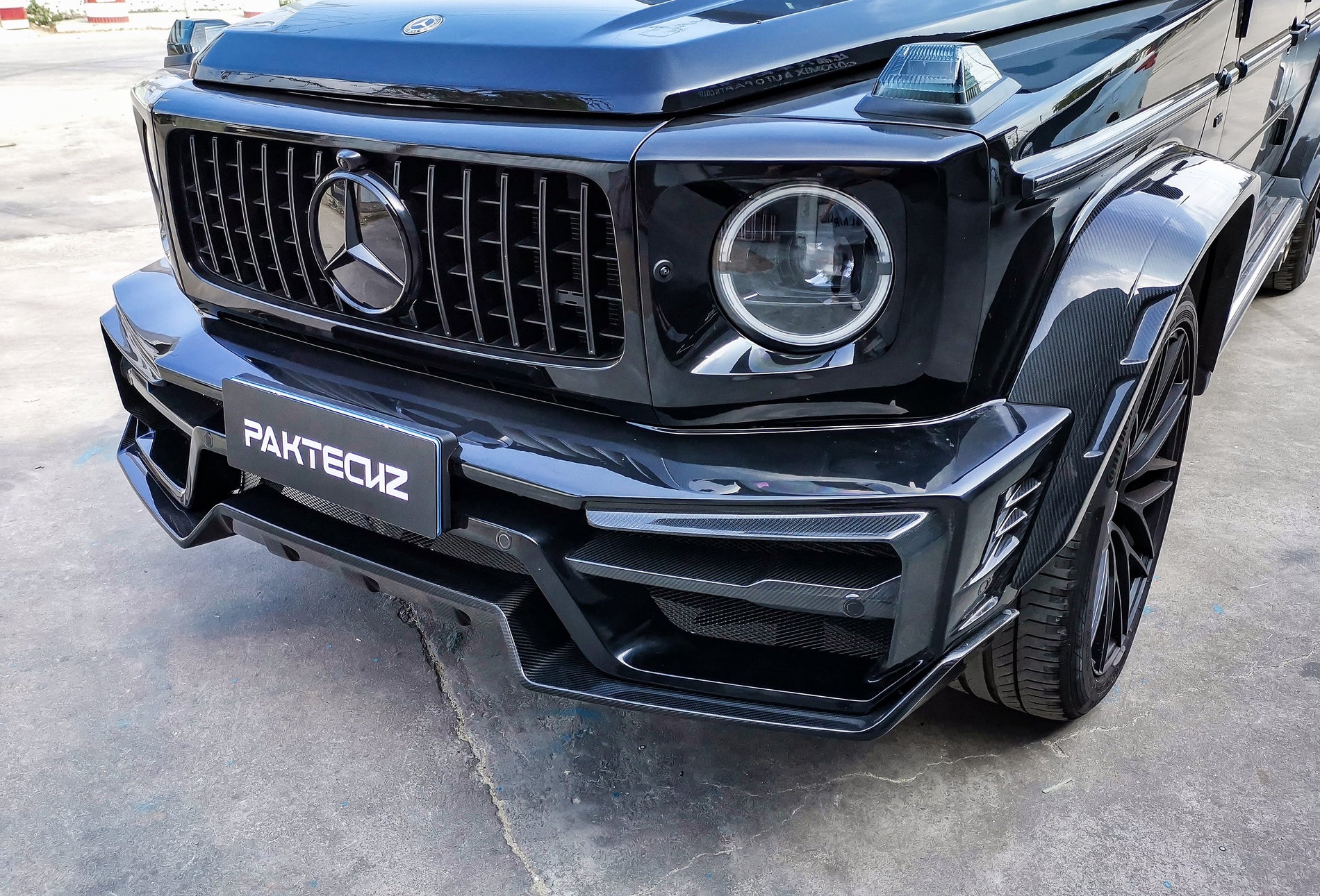 Paktechz Mercedes Benz G-Class Dry Carbon Fiber Front Bumper | Zefer ...
